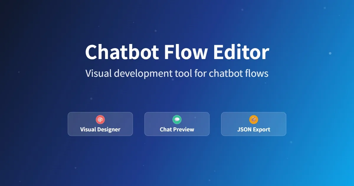 Chatbot Flow Editor - Visual Chatbot Flow Designer | Chatbot Flow Editor